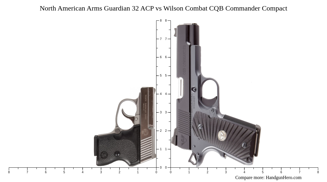 North American Arms Guardian 32 ACP vs Wilson Combat CQB Commander ...