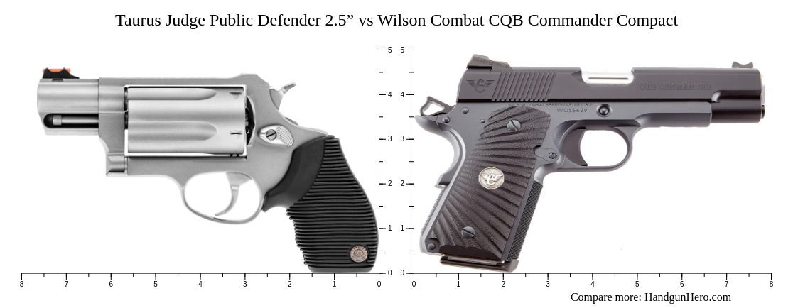Taurus Judge Public Defender 2.5” vs Wilson Combat CQB Commander ...