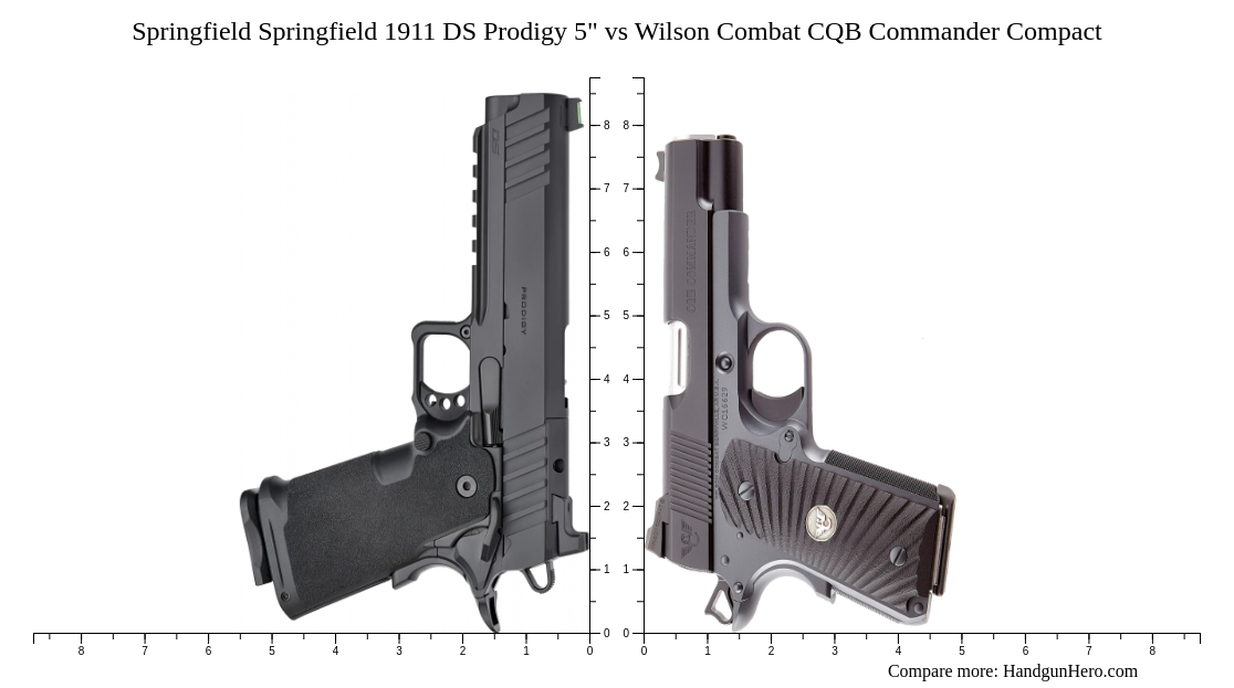 Springfield Springfield 1911 DS Prodigy 5" vs Wilson Combat CQB ...