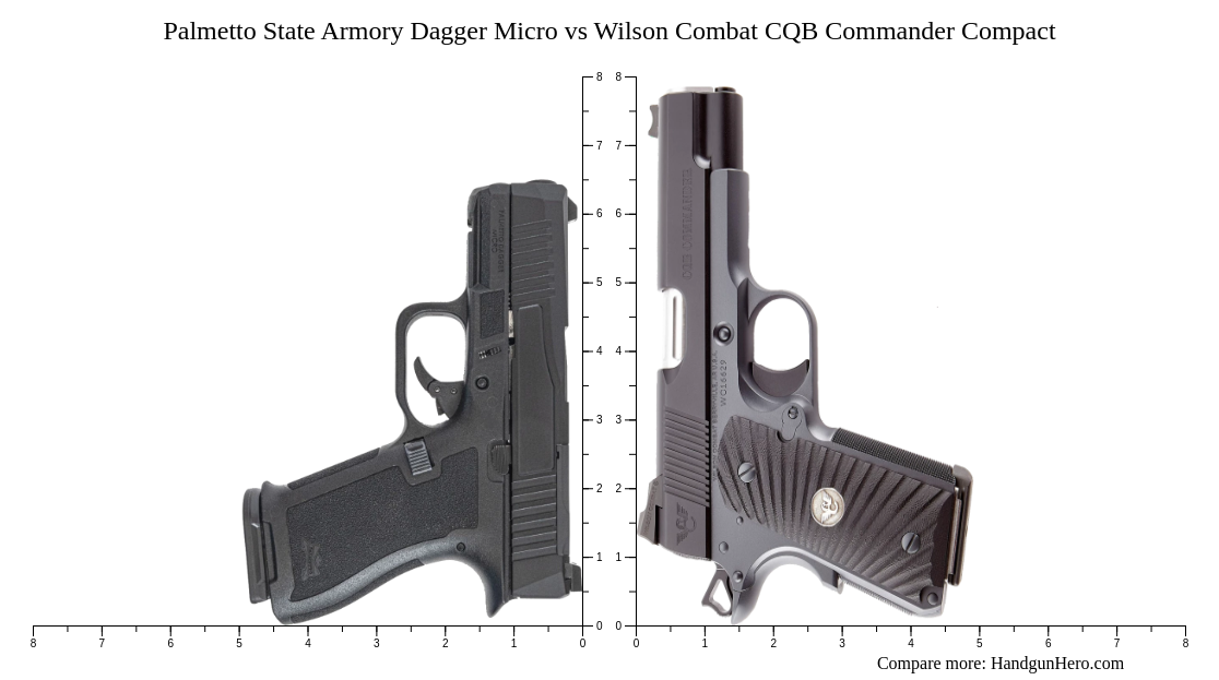 Palmetto State Armory Dagger Micro vs Wilson Combat CQB Commander ...