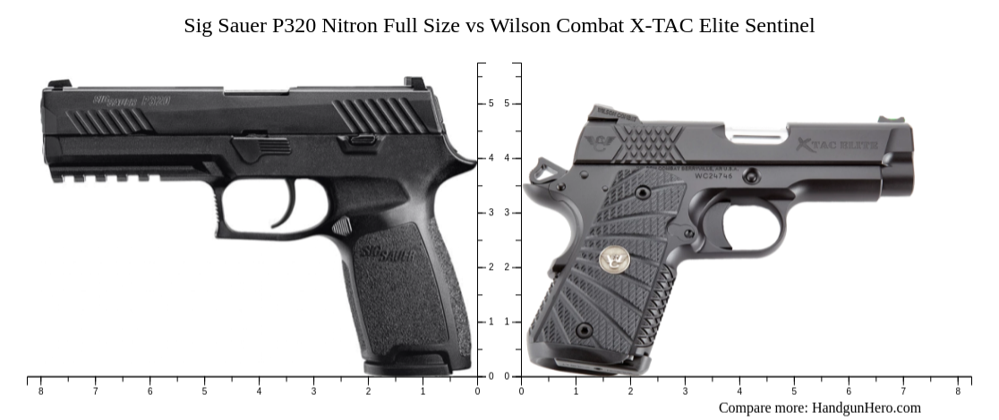 Sig Sauer P320 Nitron Full Size vs Wilson Combat X-TAC Elite Sentinel ...