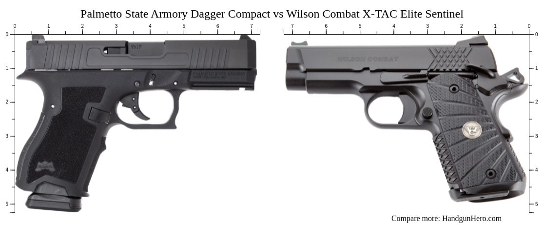 Palmetto State Armory Dagger Compact vs Wilson Combat X-TAC Elite ...
