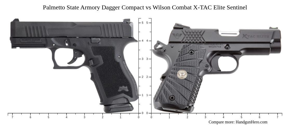 Palmetto State Armory Dagger Compact vs Wilson Combat X-TAC Elite ...