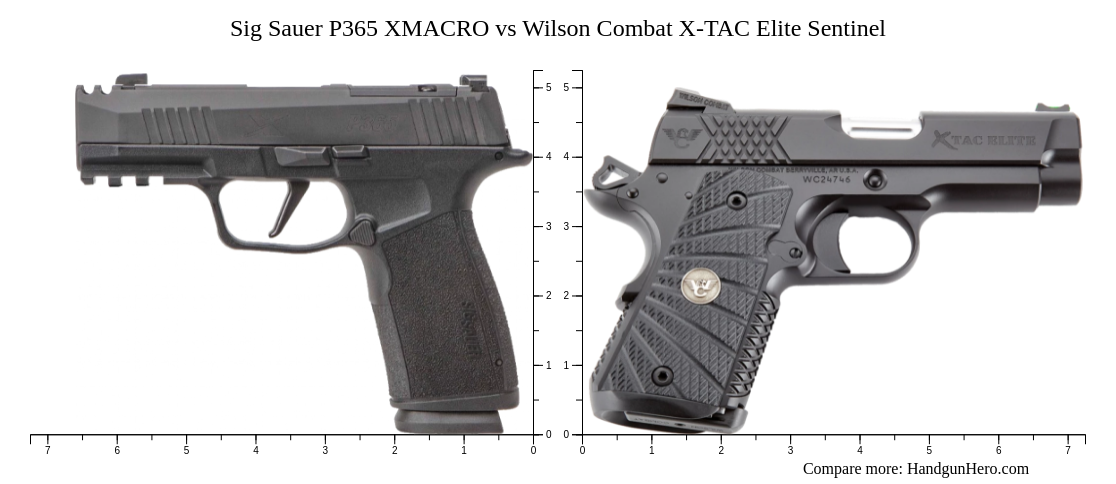 Sig Sauer P365 XMACRO vs Wilson Combat X-TAC Elite Sentinel size ...