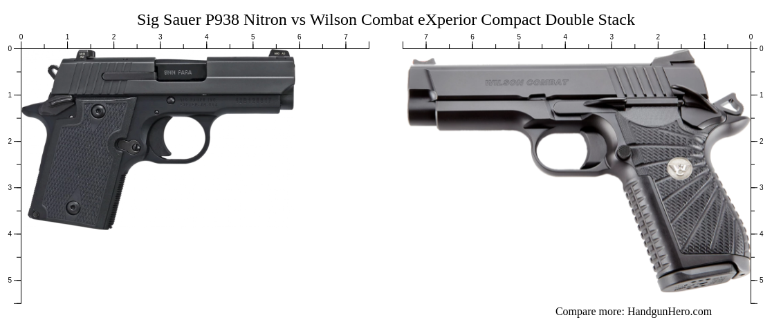Sig Sauer P938 Nitron vs Wilson Combat eXperior Compact Double Stack ...