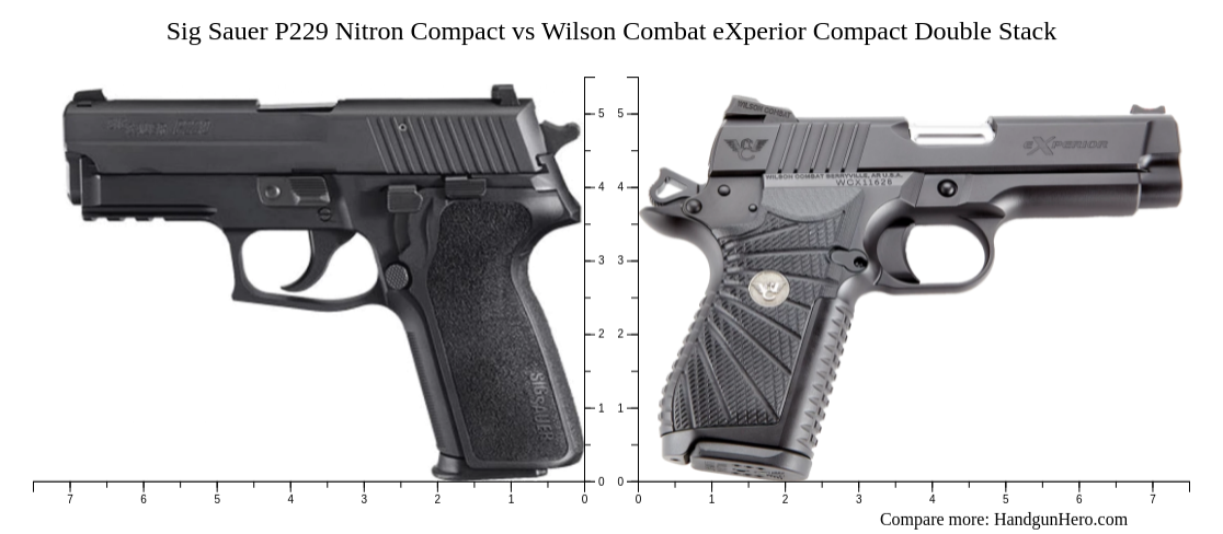 Sig Sauer P229 Nitron Compact vs Wilson Combat eXperior Compact Double ...