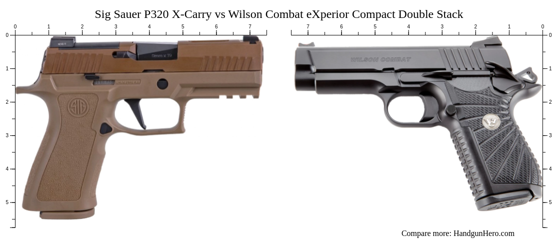 Sig Sauer P320 X-Carry vs Wilson Combat eXperior Compact Double Stack ...
