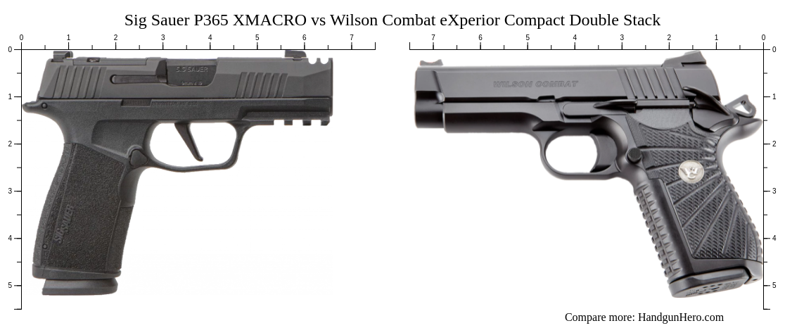 Sig Sauer P365 XMACRO vs Wilson Combat eXperior Compact Double Stack ...