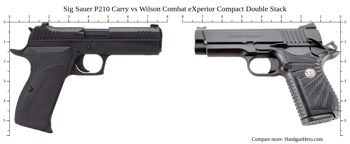Sig Sauer P210 Carry vs Wilson Combat eXperior Compact Double Stack ...