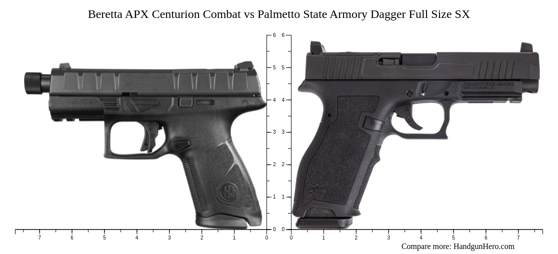 Beretta APX Centurion Combat vs Palmetto State Armory Dagger Full Size ...