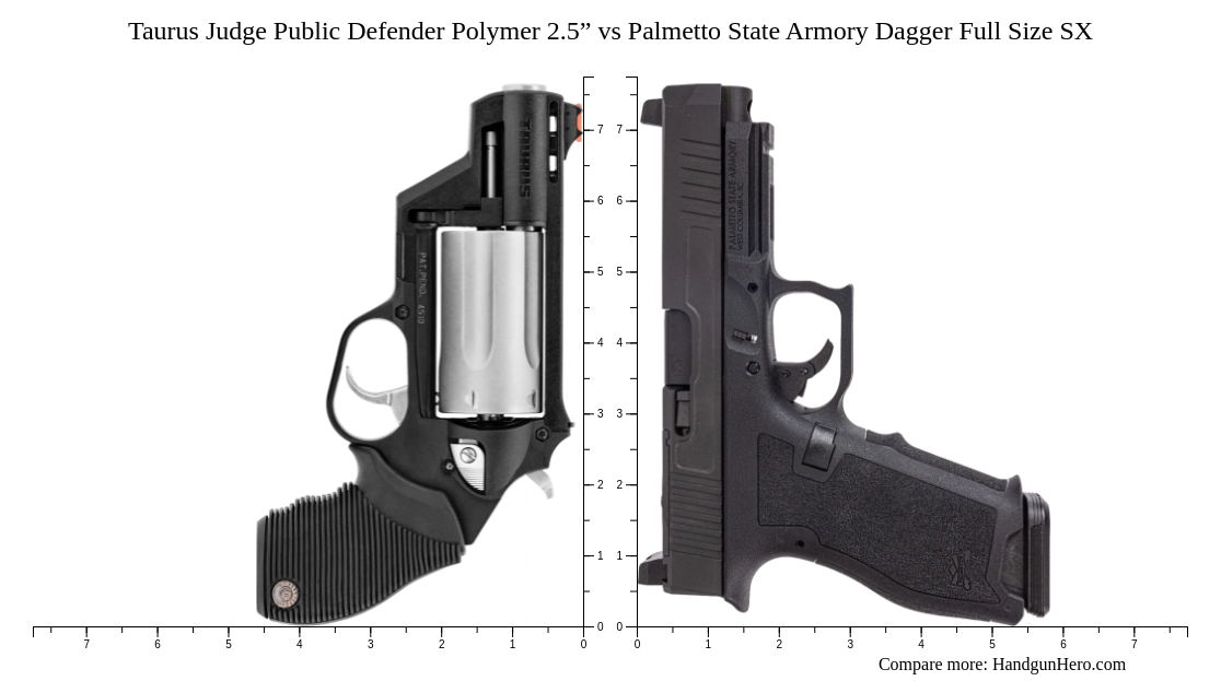 Taurus Judge Public Defender Polymer 2.5” vs Palmetto State Armory ...