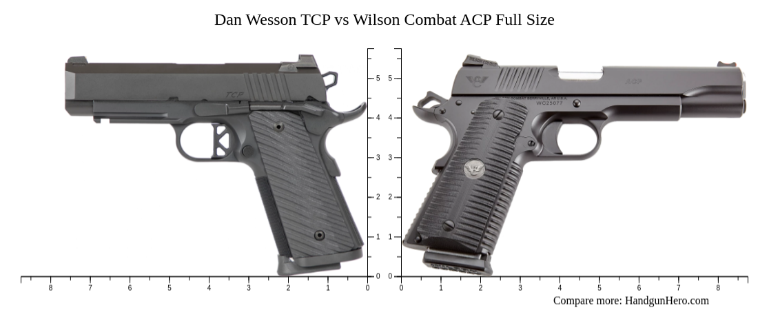 Dan Wesson TCP vs Wilson Combat ACP Full Size size comparison | Handgun ...