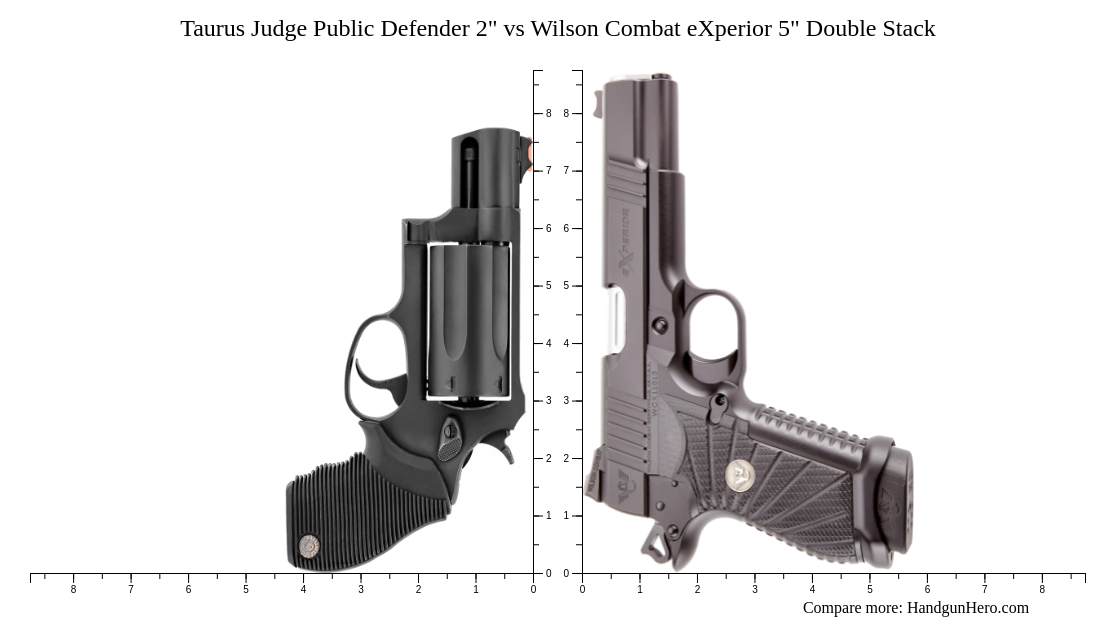 Taurus Judge Public Defender 2" vs Wilson Combat eXperior 5" Double ...
