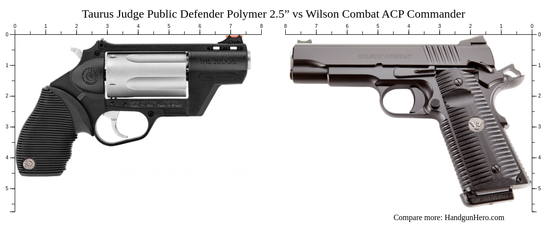 Taurus Judge Public Defender Polymer 2.5” vs Wilson Combat ACP ...