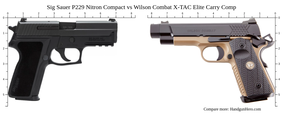 Sig Sauer P229 Nitron Compact vs Wilson Combat X-TAC Elite Carry Comp ...
