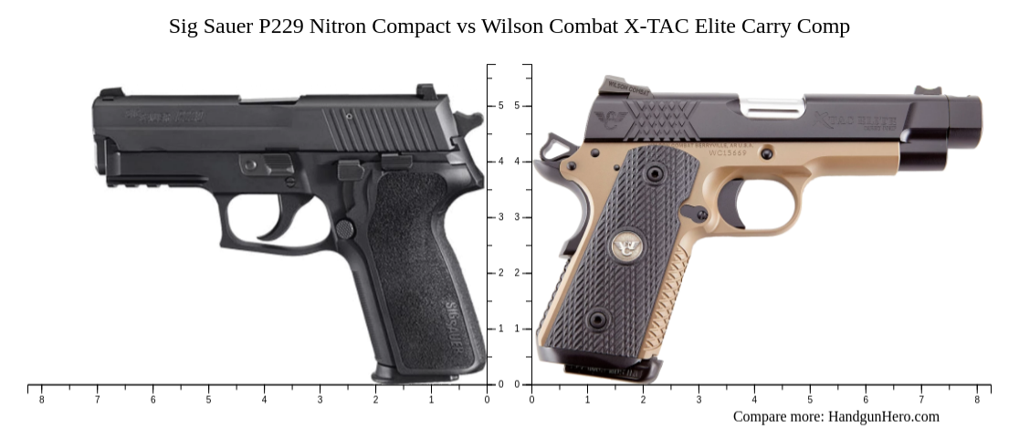 Sig Sauer P229 Nitron Compact vs Wilson Combat X-TAC Elite Carry Comp ...