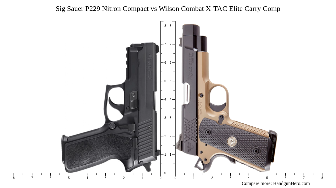Sig Sauer P229 Nitron Compact vs Wilson Combat X-TAC Elite Carry Comp ...