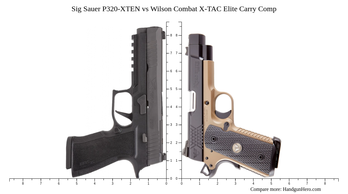 Sig Sauer P320-XTEN vs Wilson Combat X-TAC Elite Carry Comp size ...