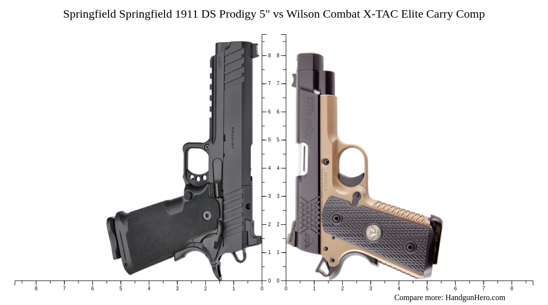 Springfield Springfield 1911 DS Prodigy 5" vs Wilson Combat X-TAC Elite ...
