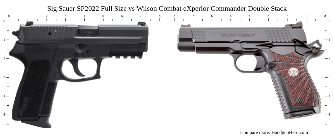 Sig Sauer SP2022 Full Size vs Wilson Combat eXperior Commander Double ...