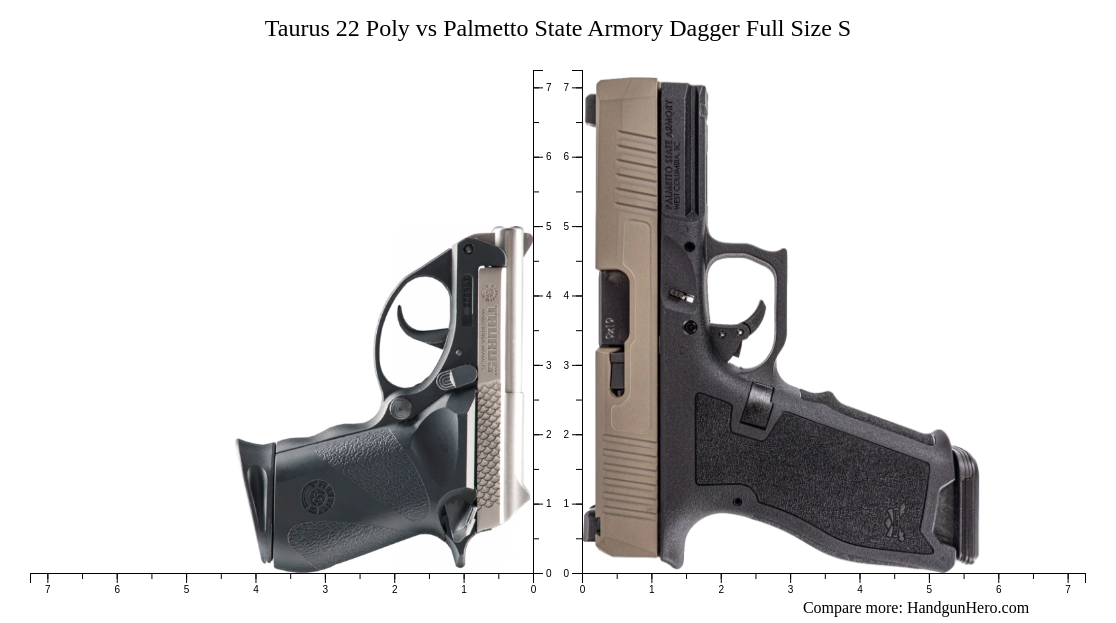 Taurus 22 Poly vs Palmetto State Armory Dagger Full Size S size ...