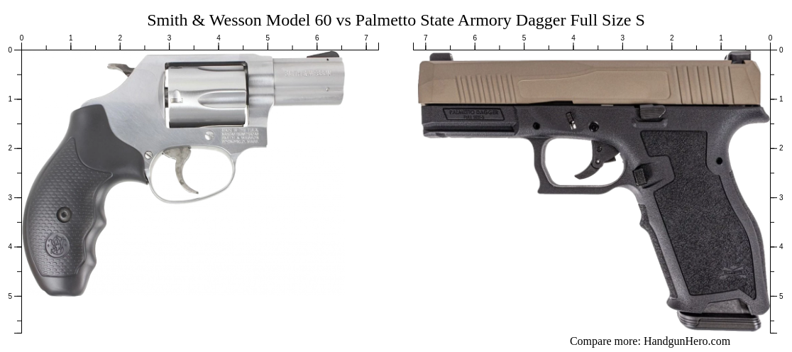 Smith & Wesson Model 60 vs Palmetto State Armory Dagger Full Size S ...
