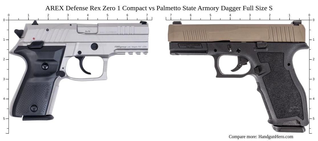 AREX Defense Rex Zero 1 Compact vs Palmetto State Armory Dagger Full ...