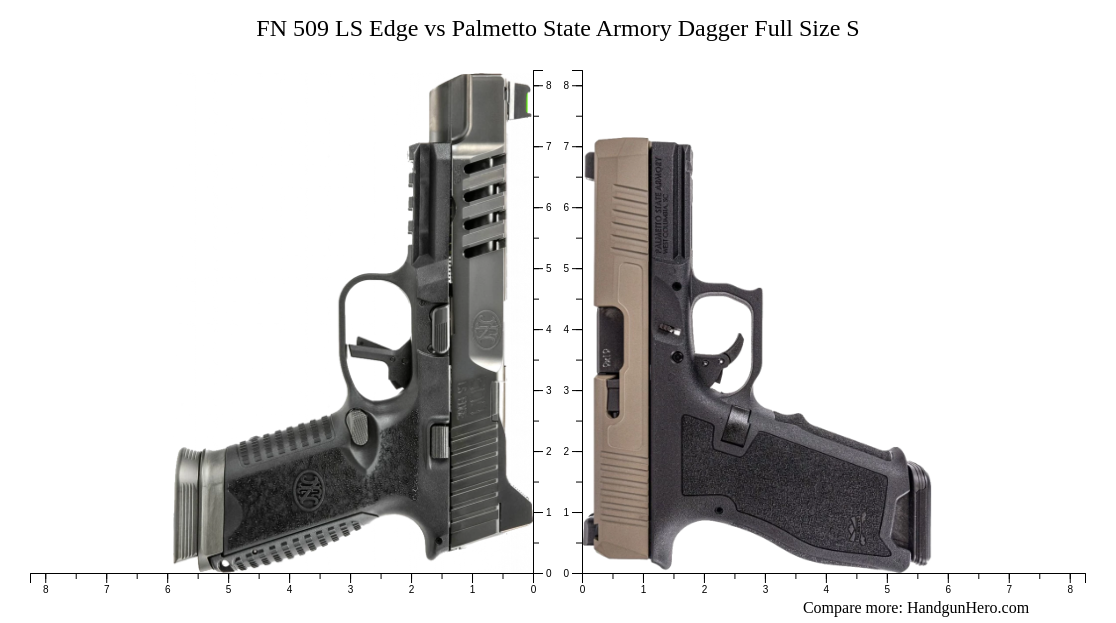 FN 509 LS Edge vs Palmetto State Armory Dagger Full Size S size ...