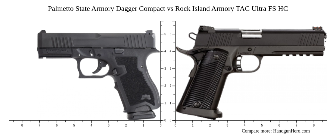 Palmetto State Armory Dagger Compact vs Rock Island Armory TAC Ultra FS ...