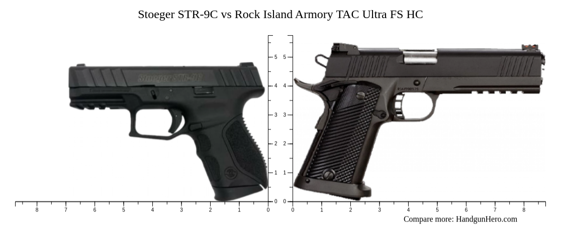 Stoeger STR-9C vs Rock Island Armory TAC Ultra FS HC size comparison ...