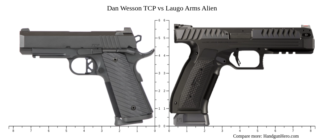 Dan Wesson TCP vs Laugo Arms Alien size comparison | Handgun Hero