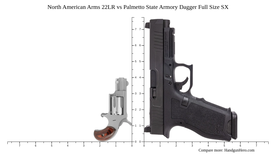 North American Arms 22LR vs Palmetto State Armory Dagger Full Size SX ...