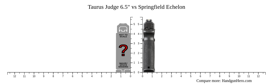 Taurus Judge 6.5" vs Springfield Echelon size comparison | Handgun Hero