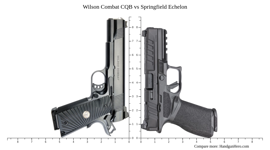 Wilson Combat CQB vs Springfield Echelon size comparison | Handgun Hero